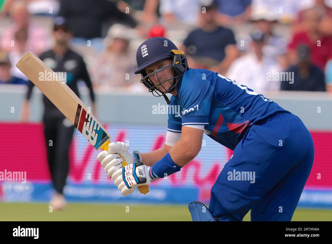 London, UK. 15th Sep, 2023. England's Joe Root batting as England take ...