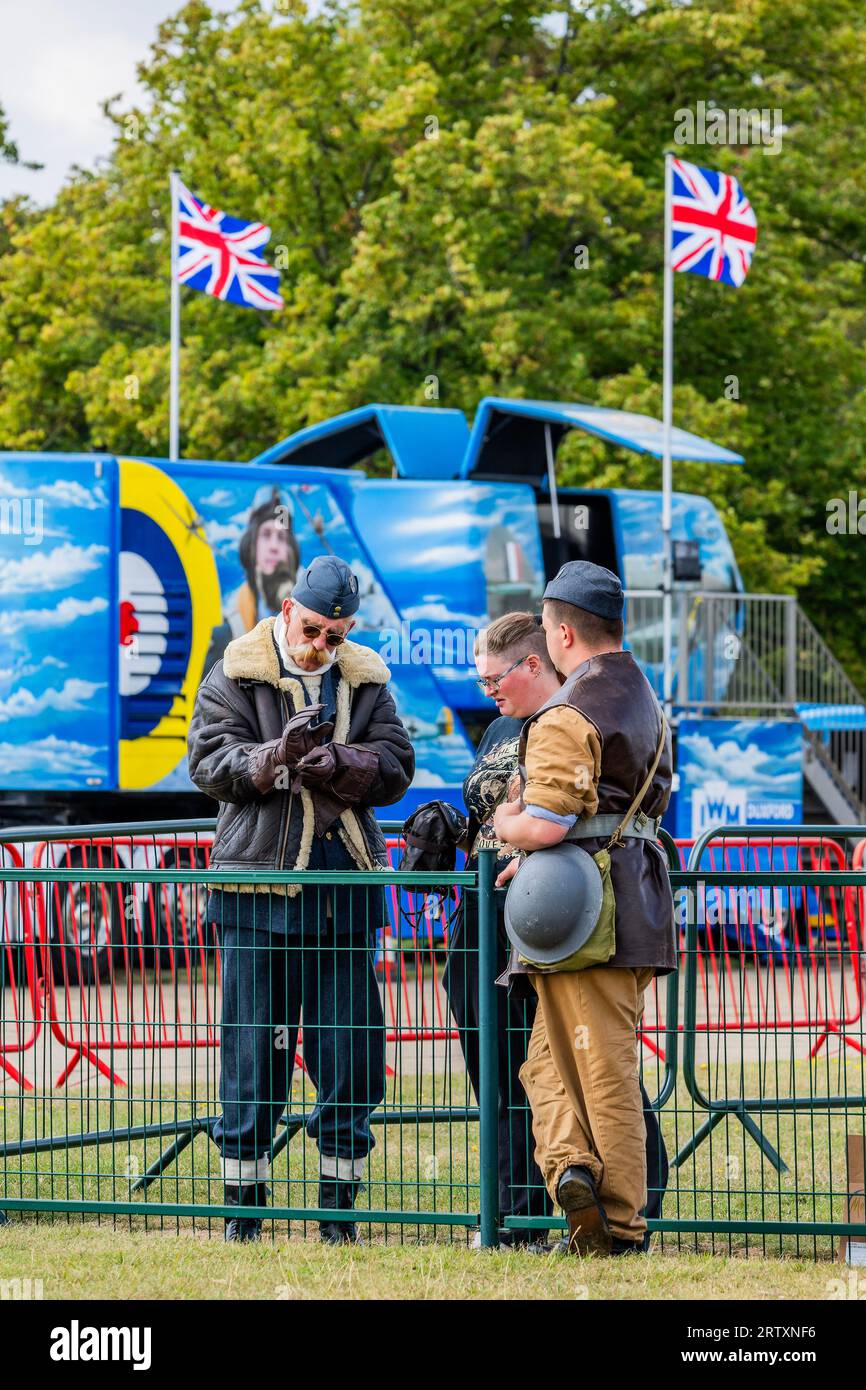 Duxford, UK. 15th Sep, 2023. Reenactors (living history) personel ...