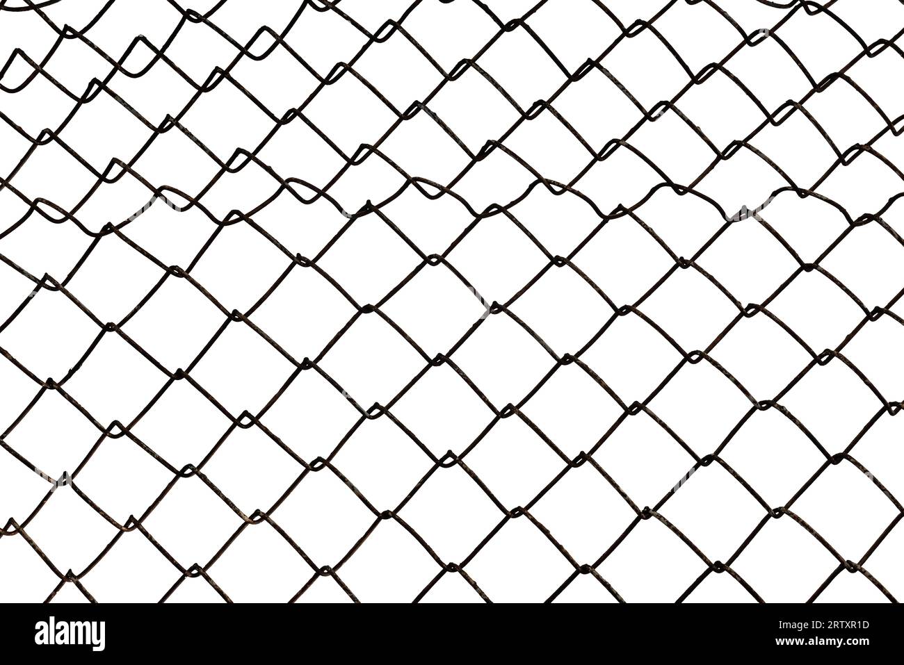 The texture of the metal mesh on a white background. Torn steel, metal ...