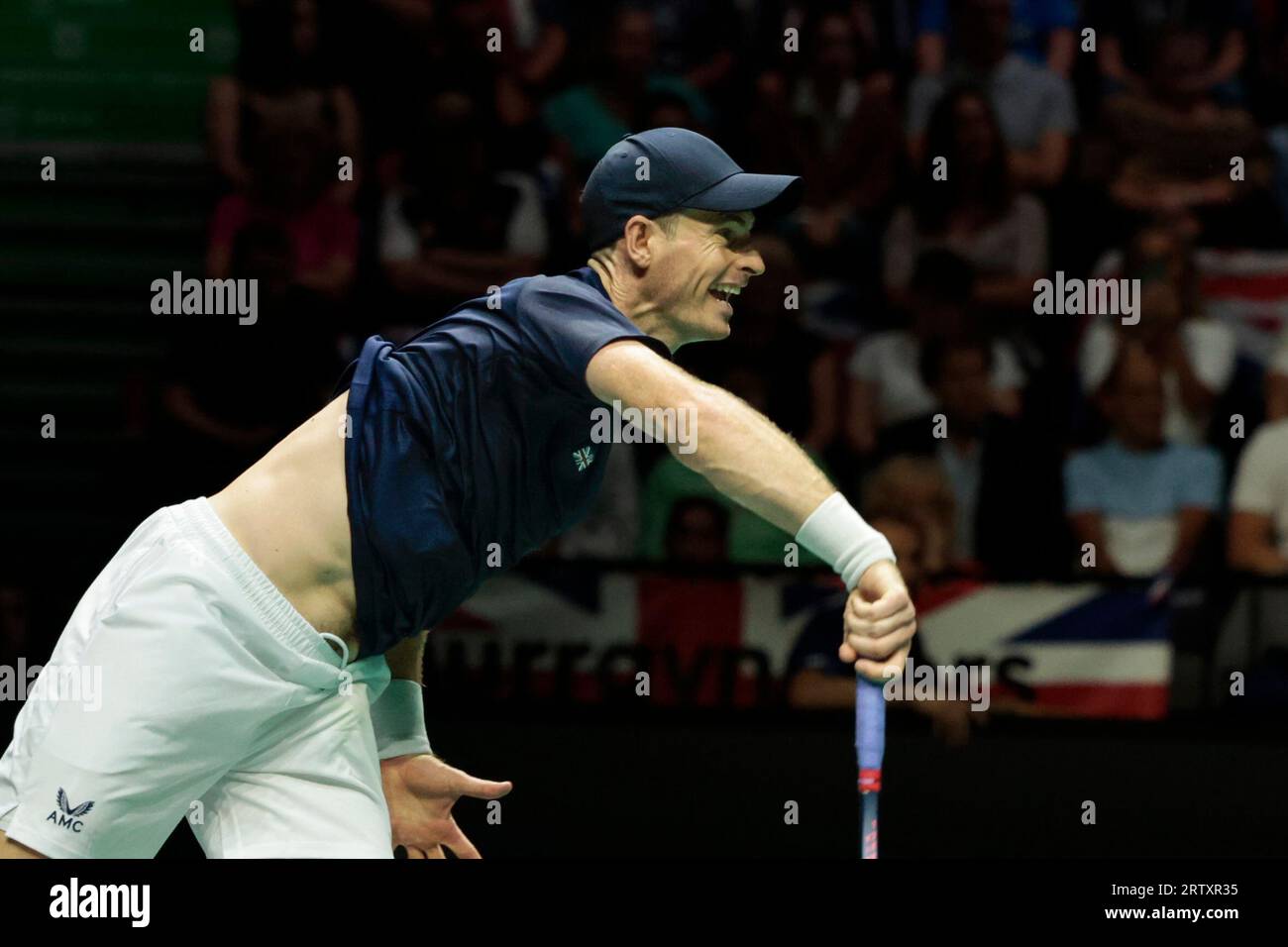 Andy Murray (GBR) in action during his game against Leandro Riedi (SUI ...