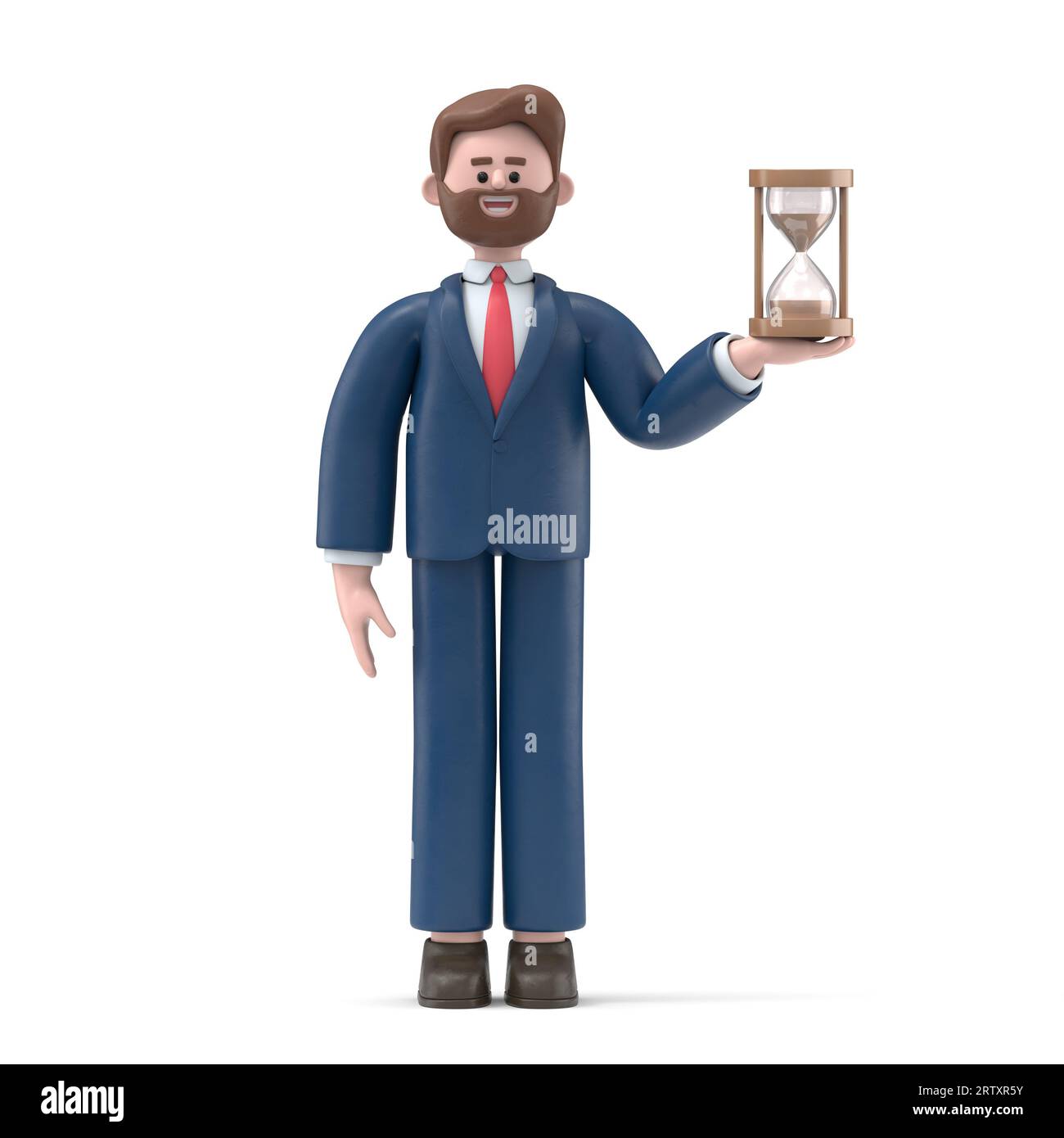 3D illustration of cartoon characters business concept.People are in ...