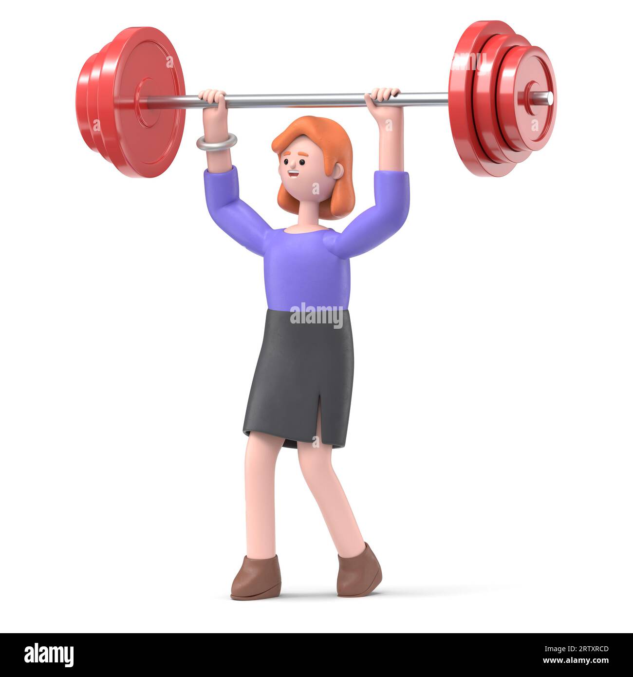 3D illustration of cartoon characters business concept.People are in ...