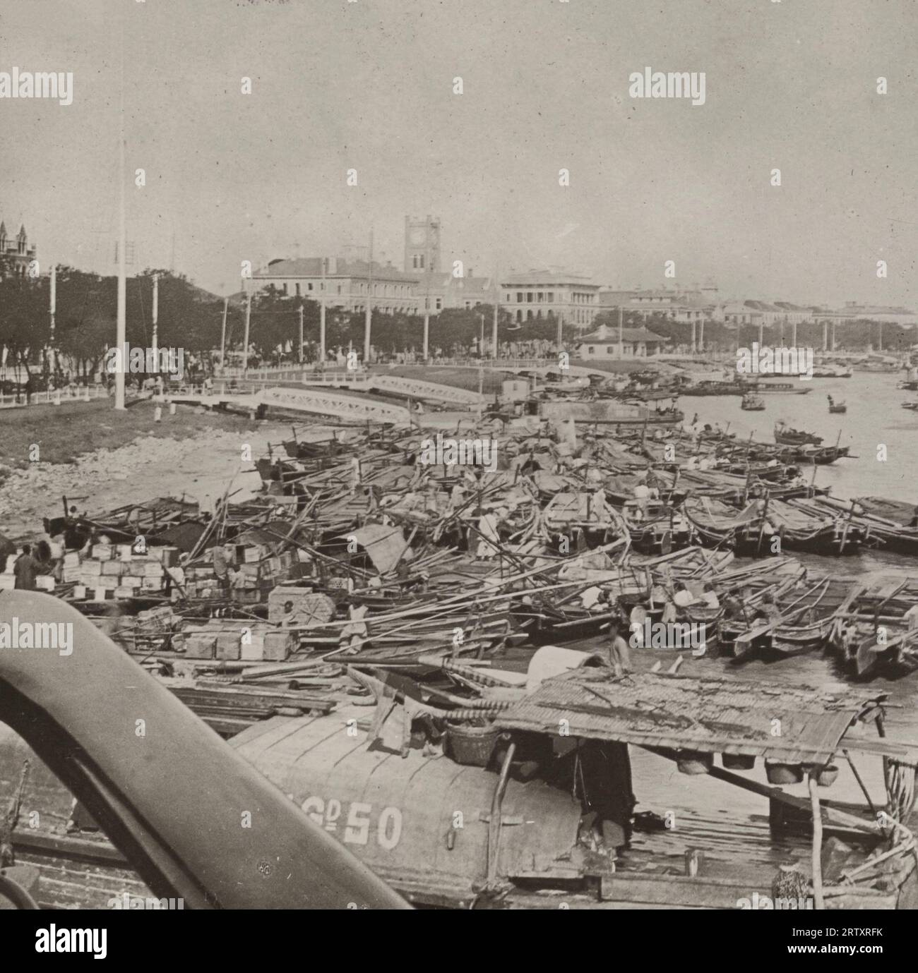 The bund and river, Shanghai, China, 1908 Stock Photo - Alamy