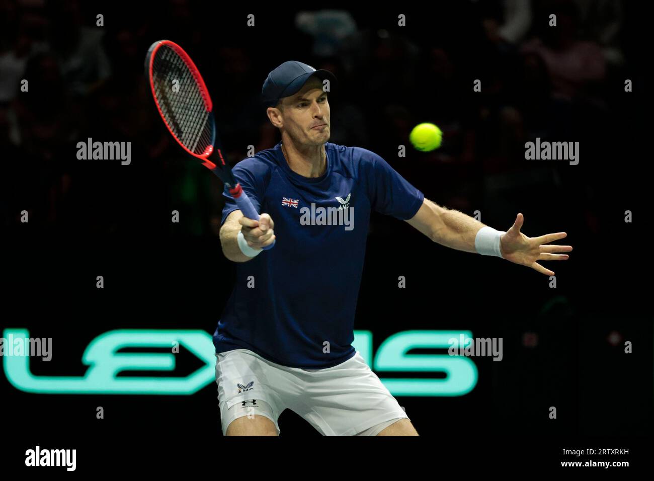 Andy Murray (GBR) in action during his game against Leandro Riedi (SUI ...