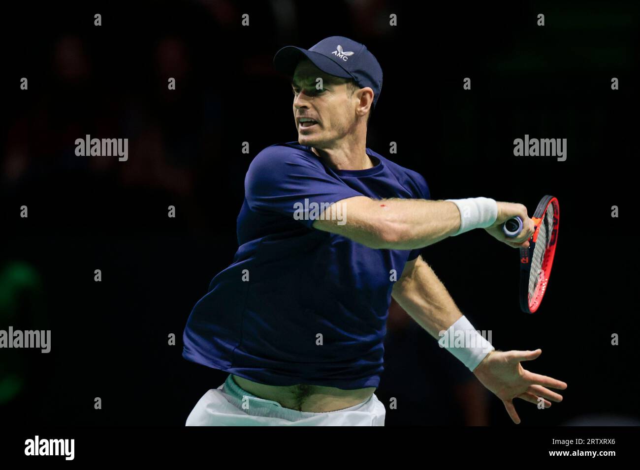 Andy Murray (GBR) in action during his game against Leandro Riedi (SUI ...