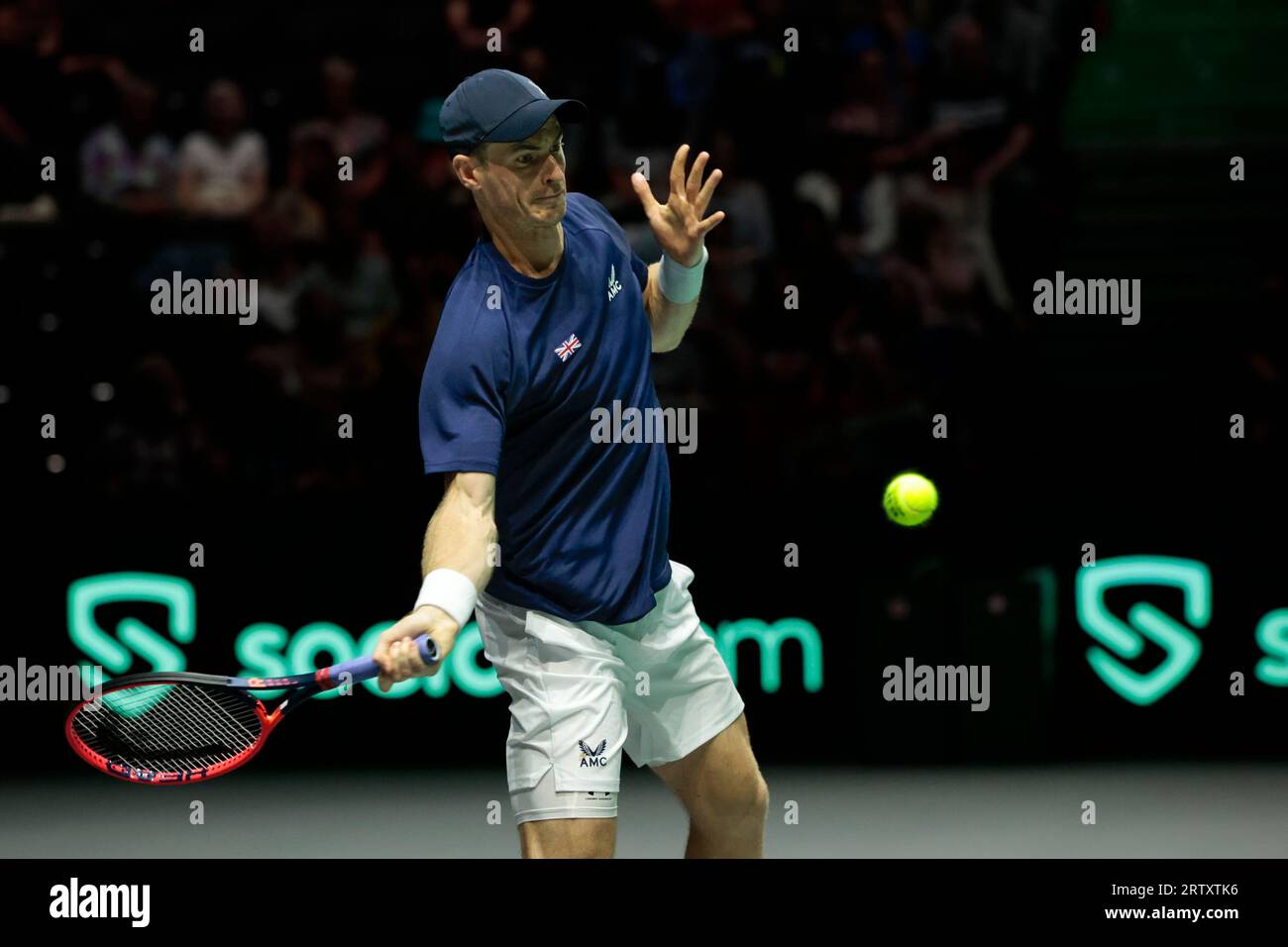 Andy Murray (GBR) in action during his game against Leandro Riedi (SUI ...