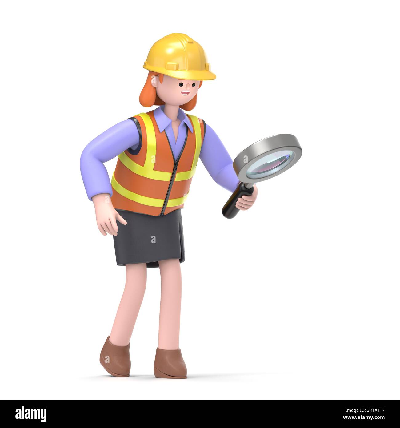 3D illustration of cartoon characters business concept.People are in ...