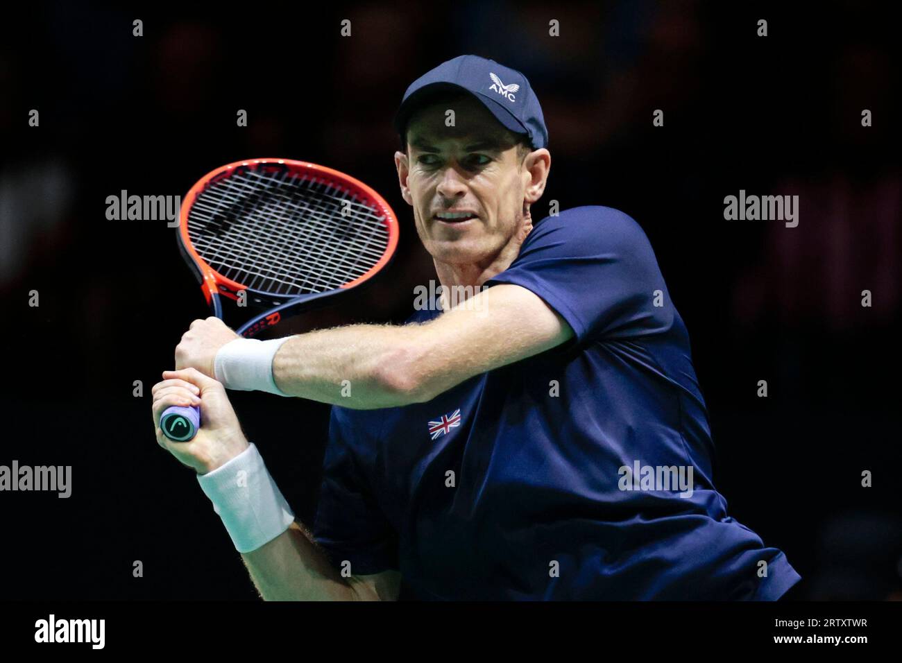 Andy Murray (GBR) in action during his match against Leandro Riedi (SUI ...