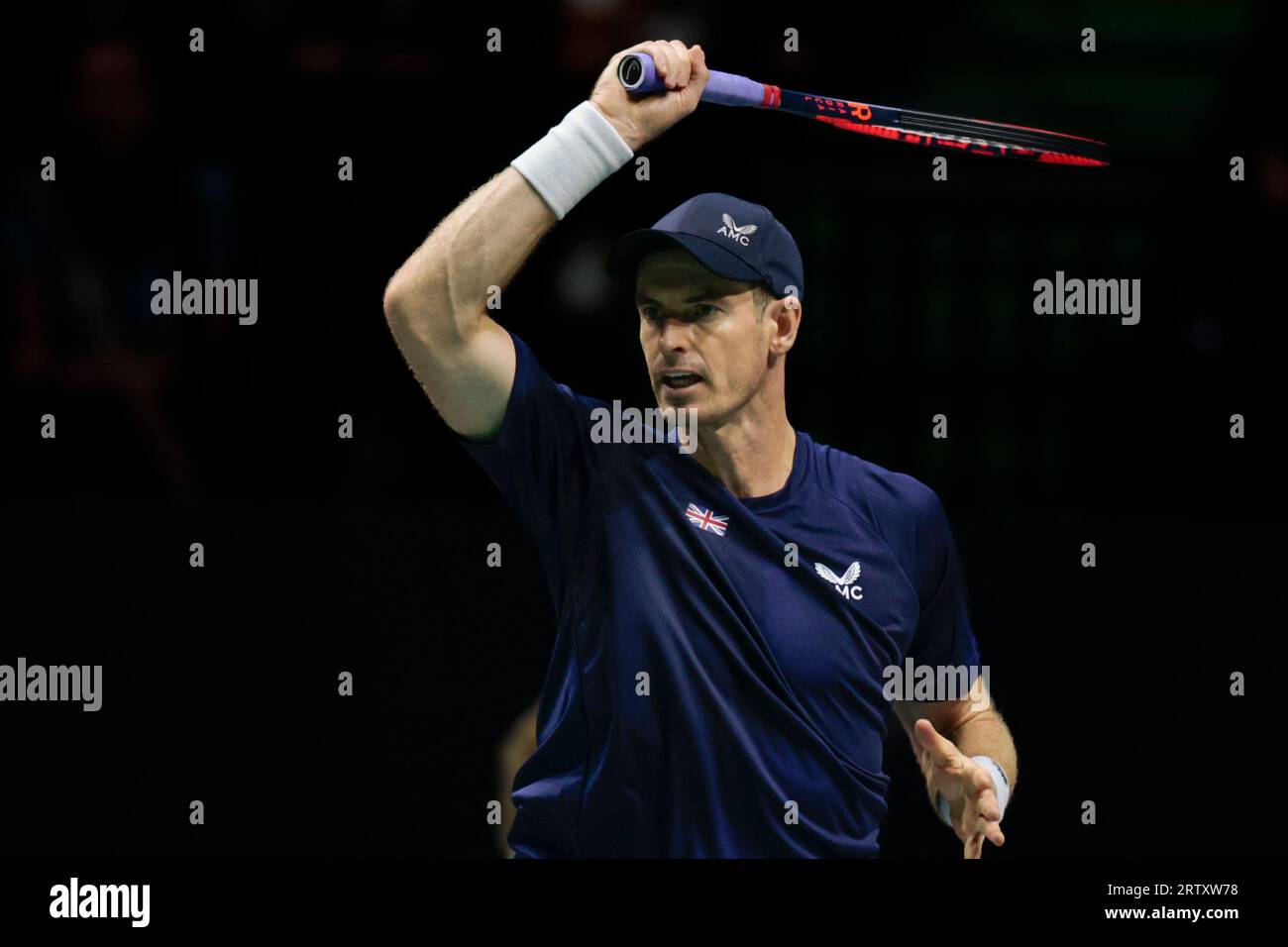 Andy Murray (GBR) in action during his match against Leandro Riedi (SUI ...