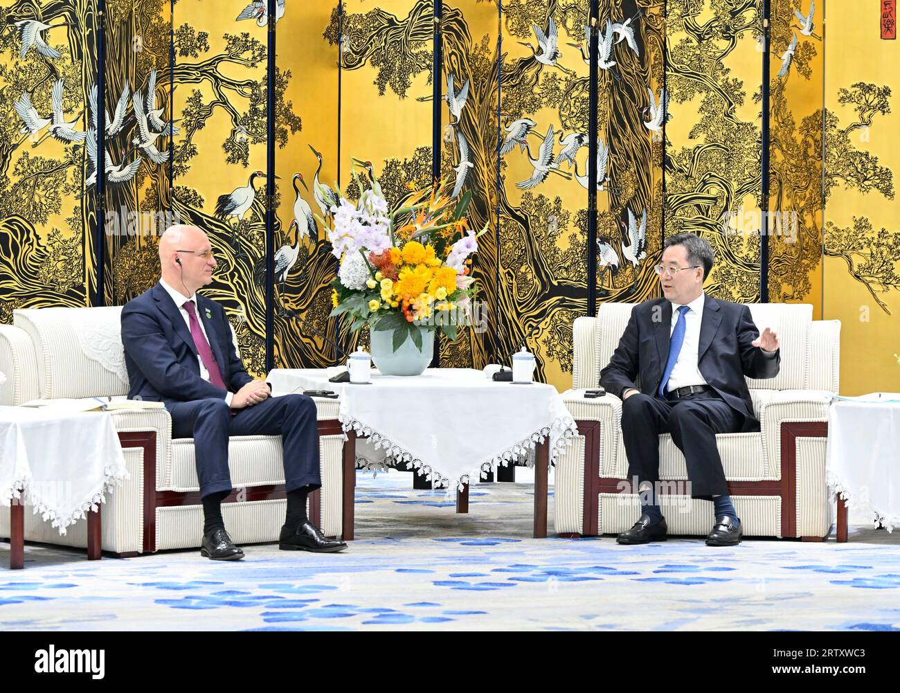 LIANYUNGANG, Sept. 15, 2023 Chinese Vice Premier Ding Xuexiang, also a ...