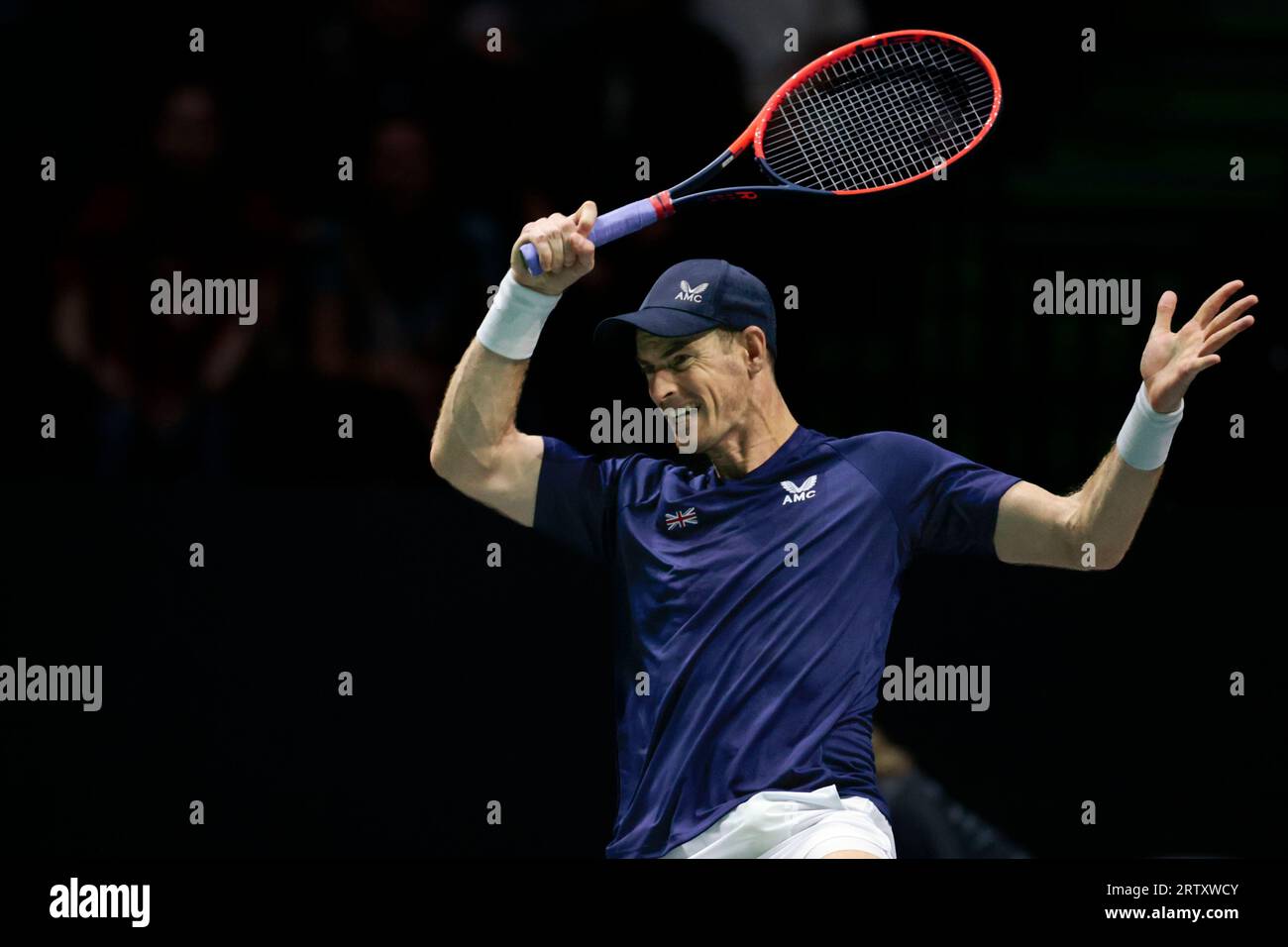 Andy Murray (GBR) in action during his match against Leandro Riedi (SUI ...