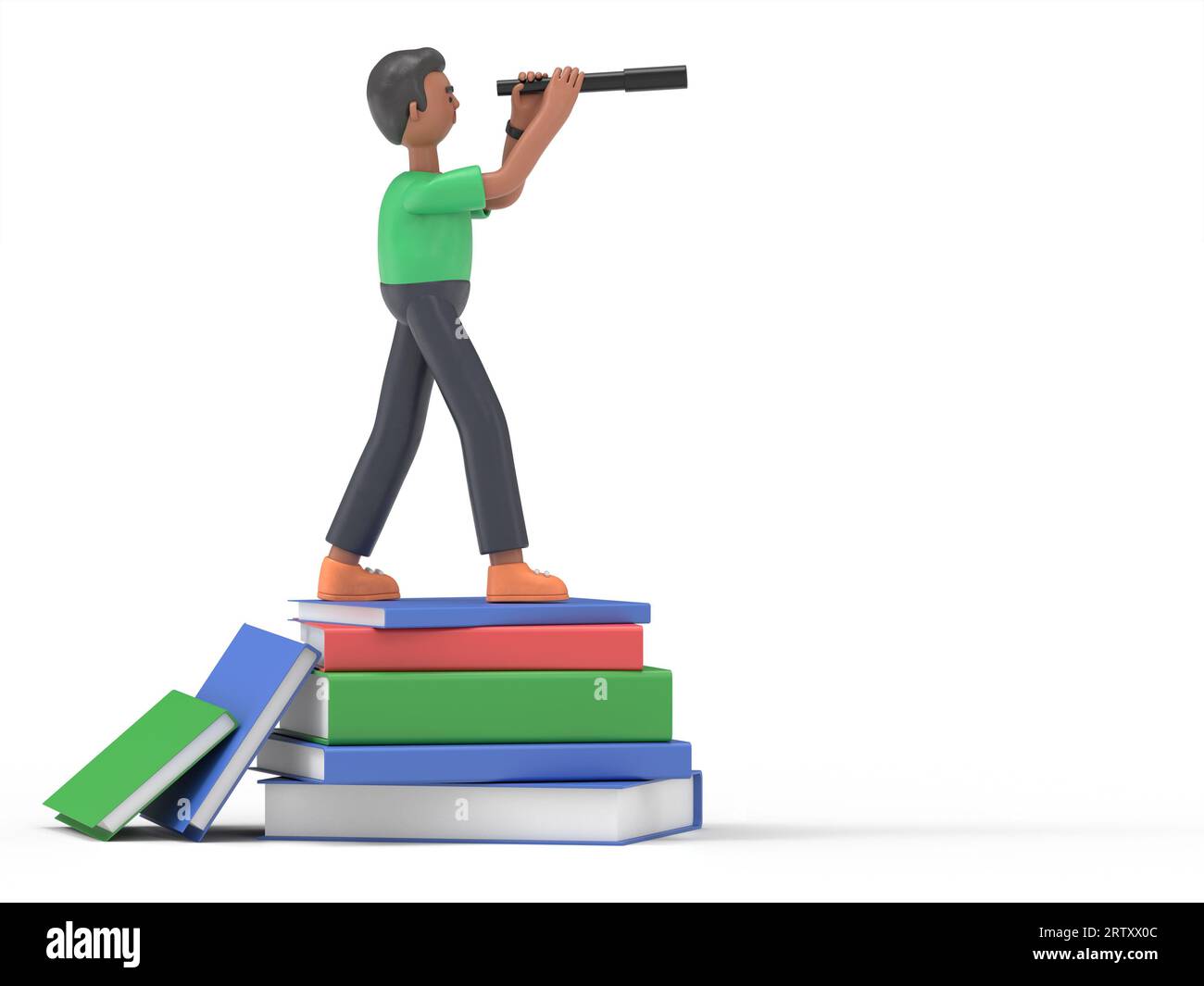 3D illustration of cartoon characters business concept.People are in ...