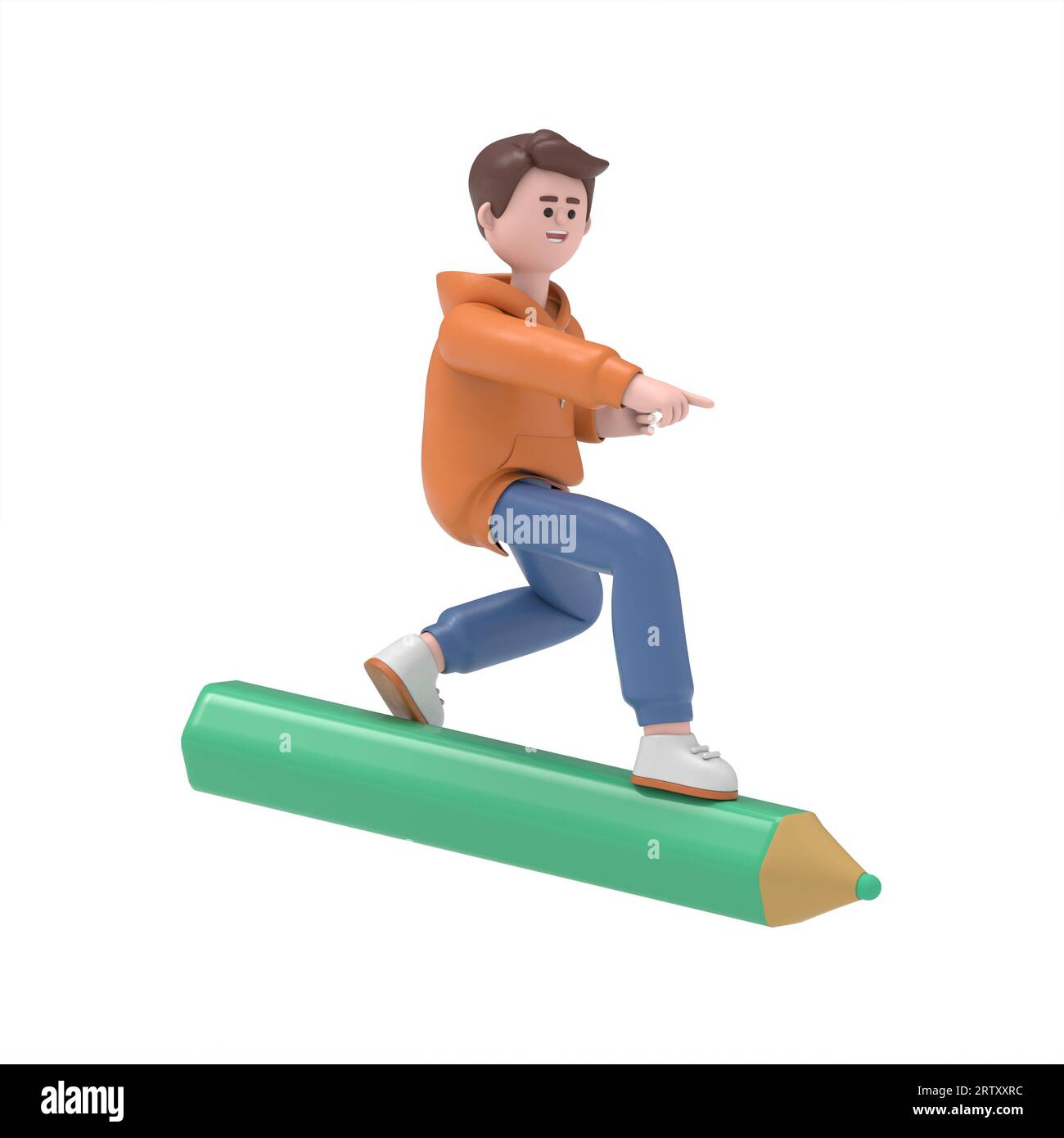 3D illustration of cartoon characters business concept.People are in ...