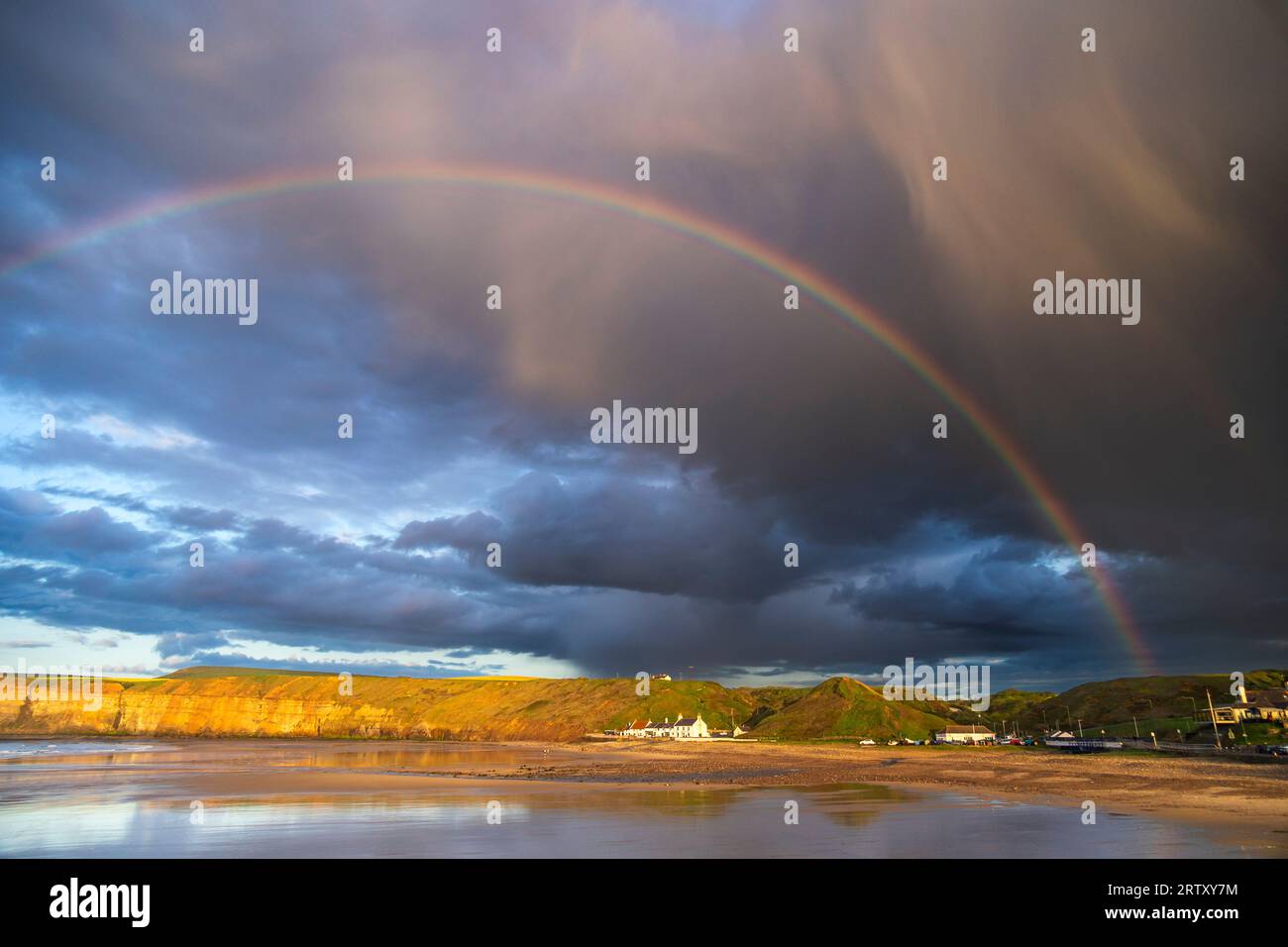 Rainbow over Huntcliff, Saltburn by the Sea Beach, North Yorkshire ...