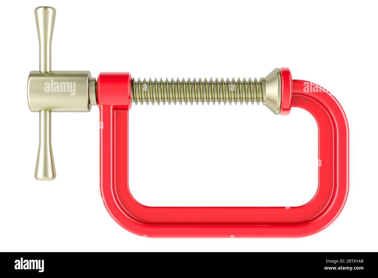 C-clamp, vise. 3D rendering isolated on white background Stock Photo ...