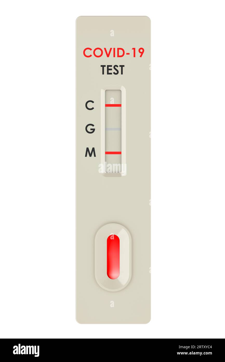 Tests COVID-19 coronavirus, rapid test cassette, 3D rendering isolated ...