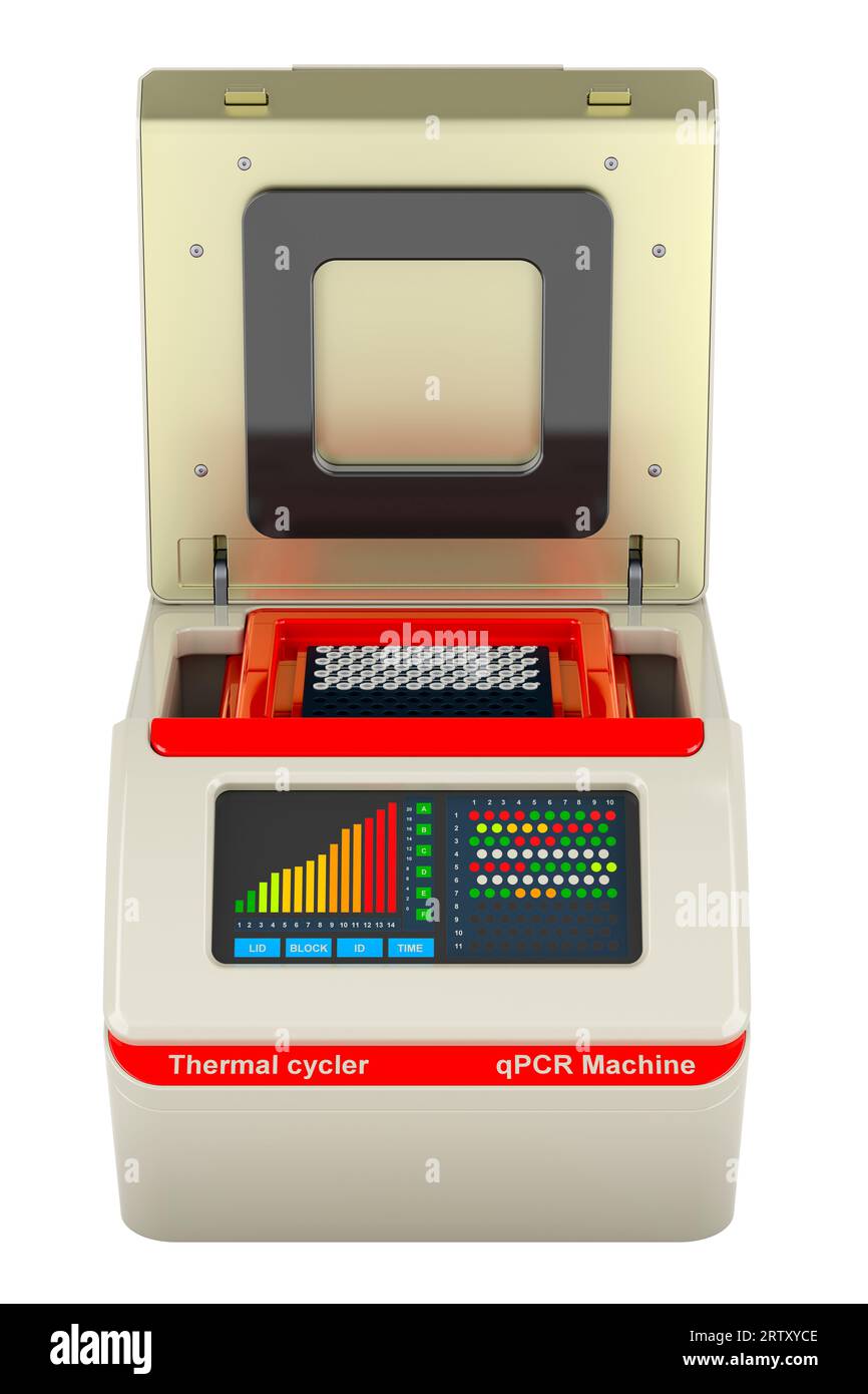 Thermal Cycler, PCR machine. 3D rendering isolated on white background ...