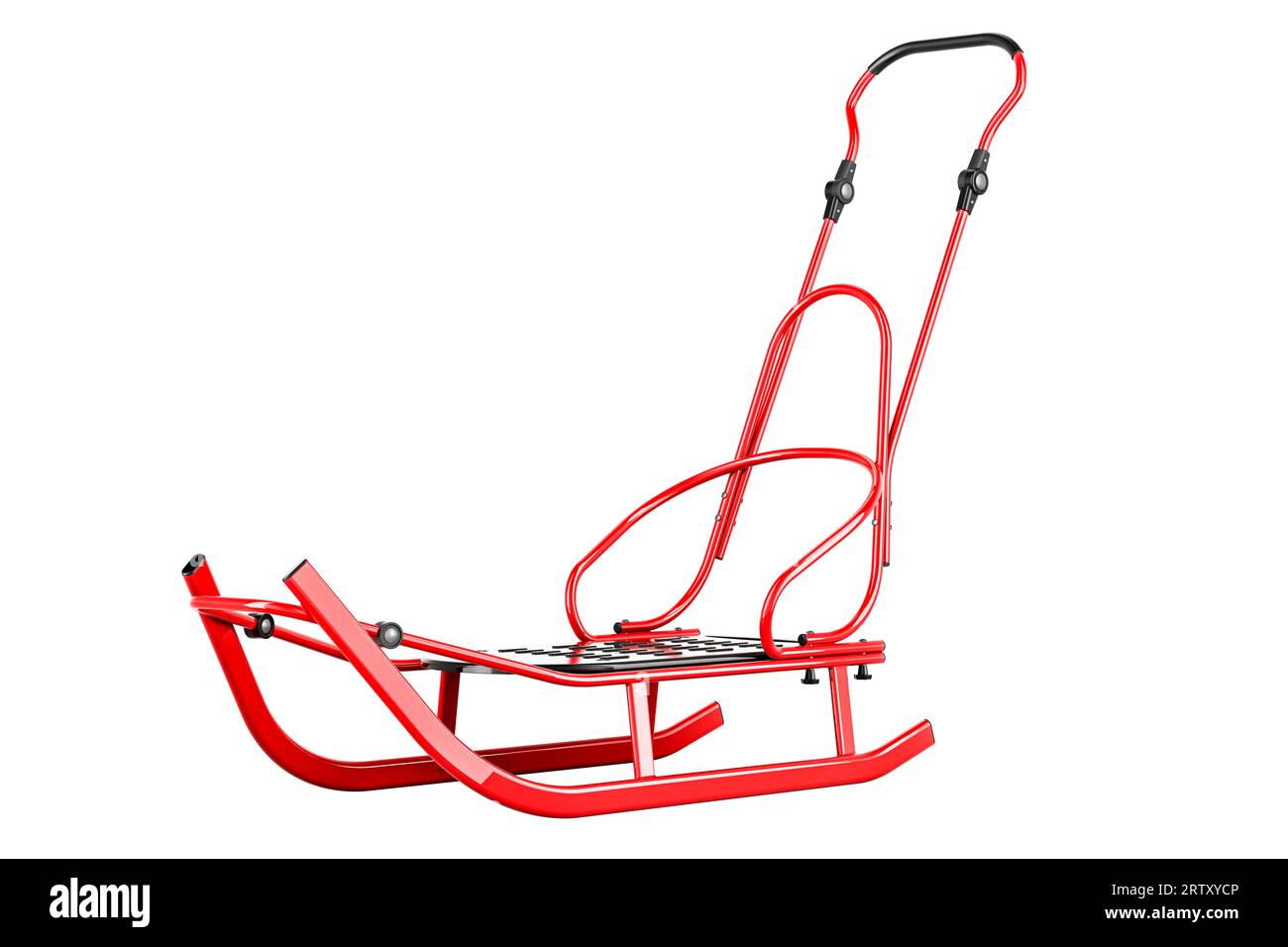 Snow Sled with adjustable handle, 3D rendering isolated on white ...