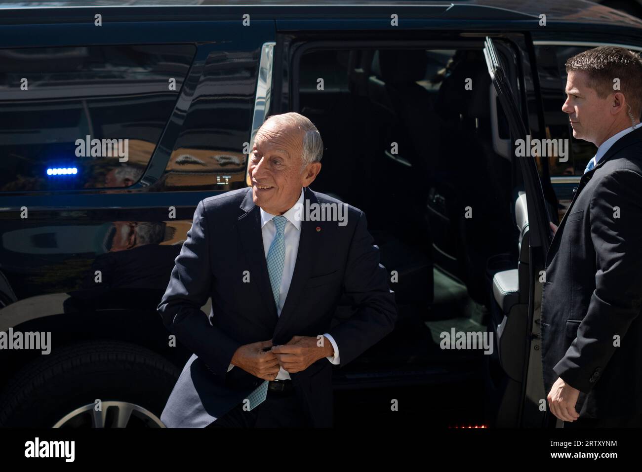 President of Portugal Marcelo Rebelo De Sousa arrives for a tete-a-tete ...