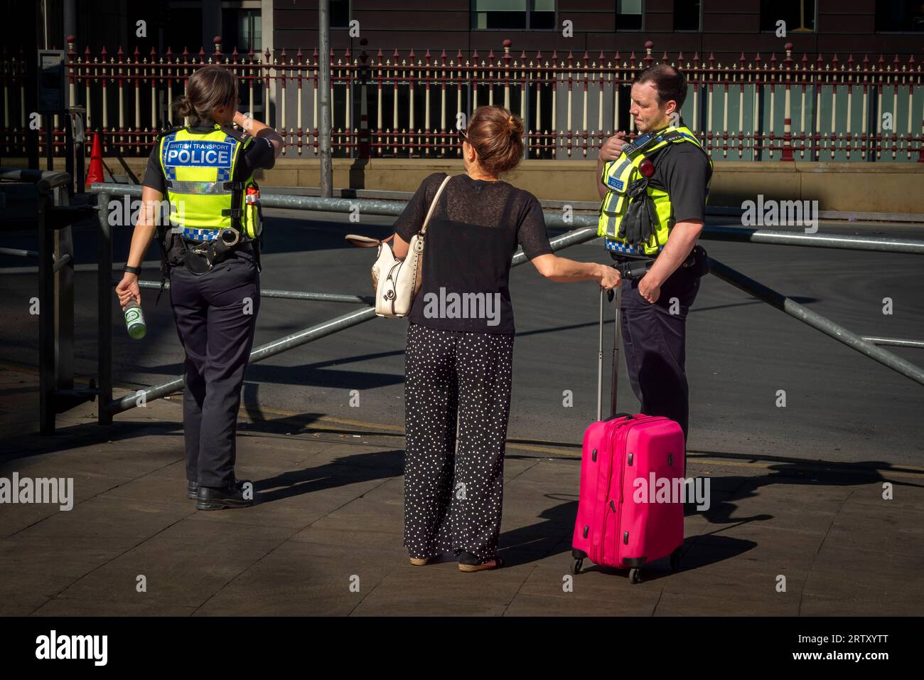 Helpful Police out side Piccadilly Station, Manchester, England ...