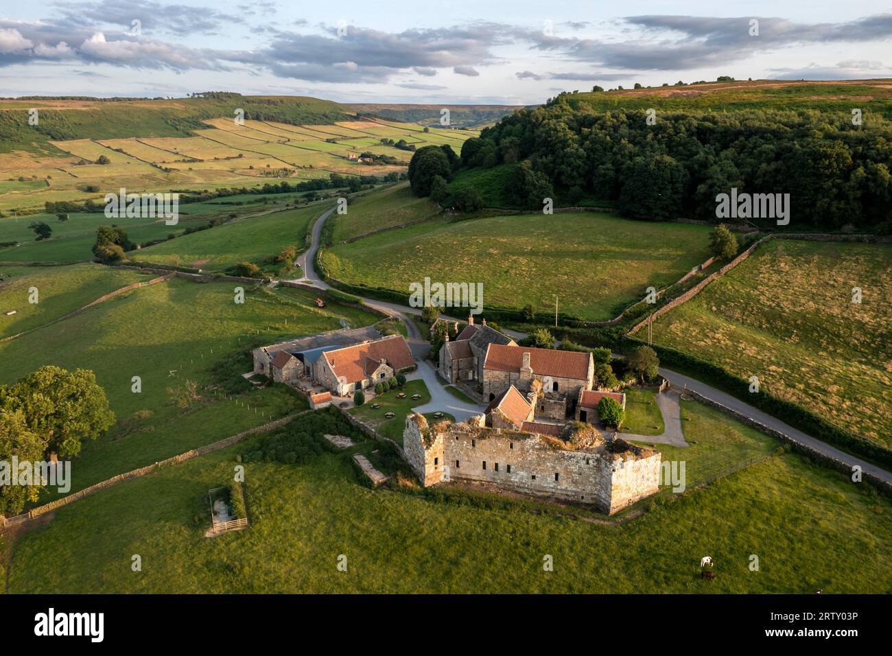 Danby Castle North York Moors National Park. Although partially ...