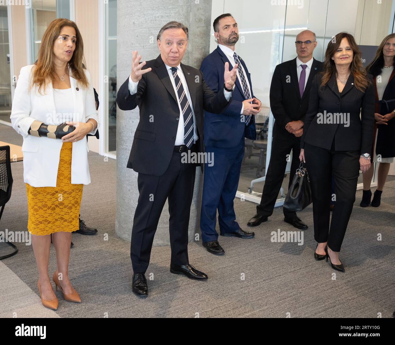 Montreal, Canada. 15th Sep, 2023. Quebec Premier Francois Legault is ...