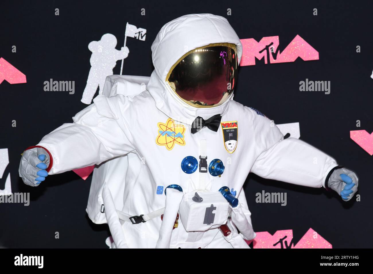 New Jersey, USA. 12th Sep, 2023. MTV Moonman walking on the red carpet ...