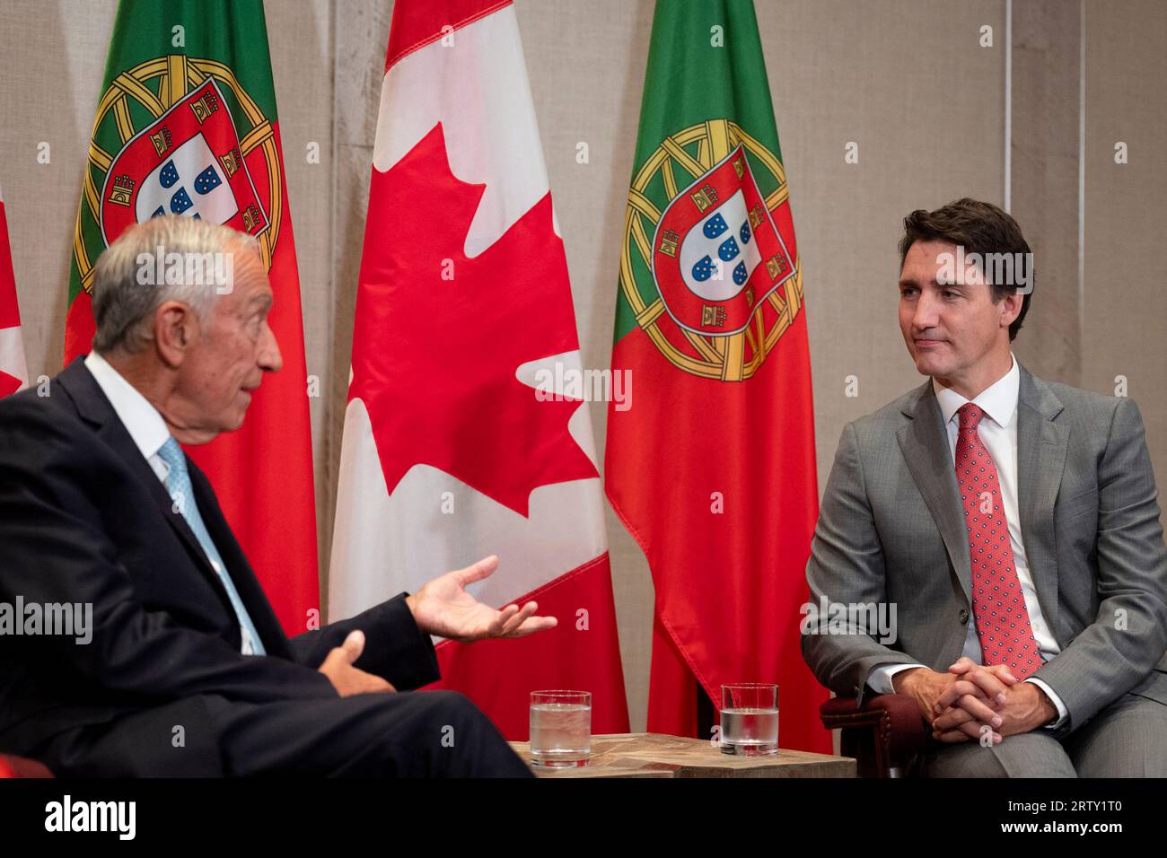 President of Portugal Marcelo Rebelo De Sousa and Prime Minster Justin ...