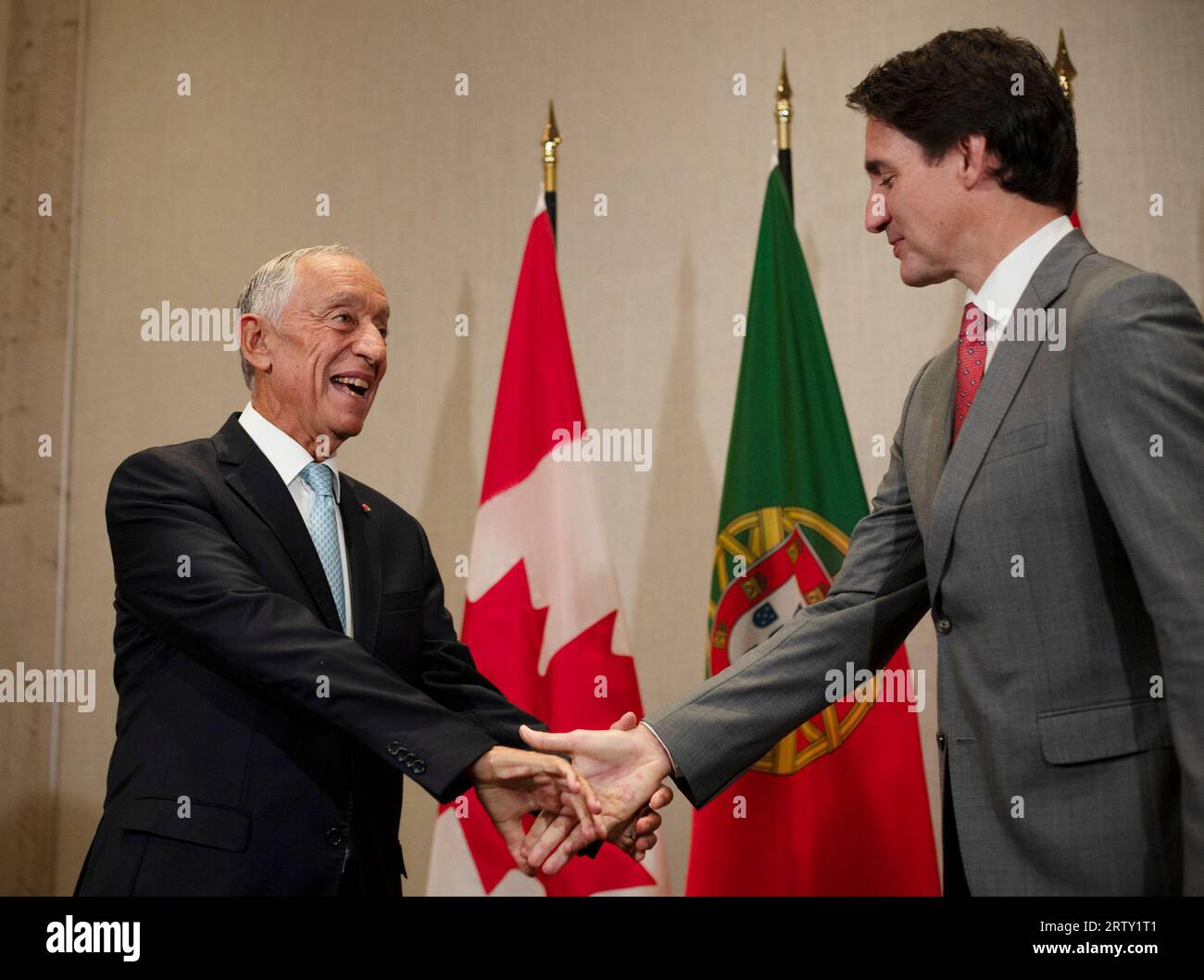 President of Portugal Marcelo Rebelo De Sousa and Prime Minster Justin ...
