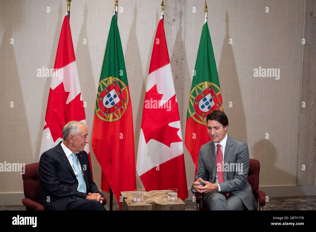 President of Portugal Marcelo Rebelo De Sousa and Prime Minster Justin ...