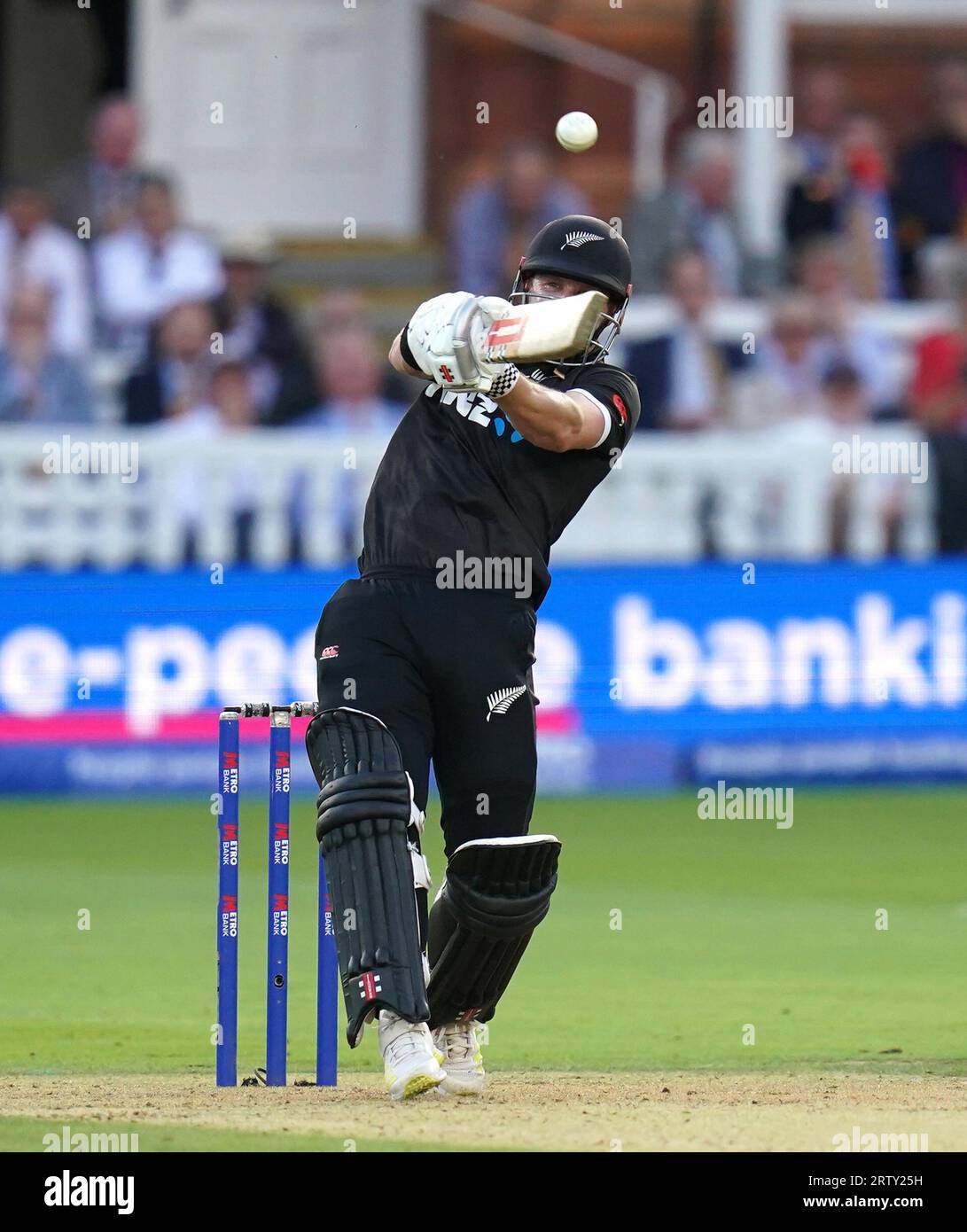New Zealand's Henry Nicholls batting during the fourth Metro Bank One ...