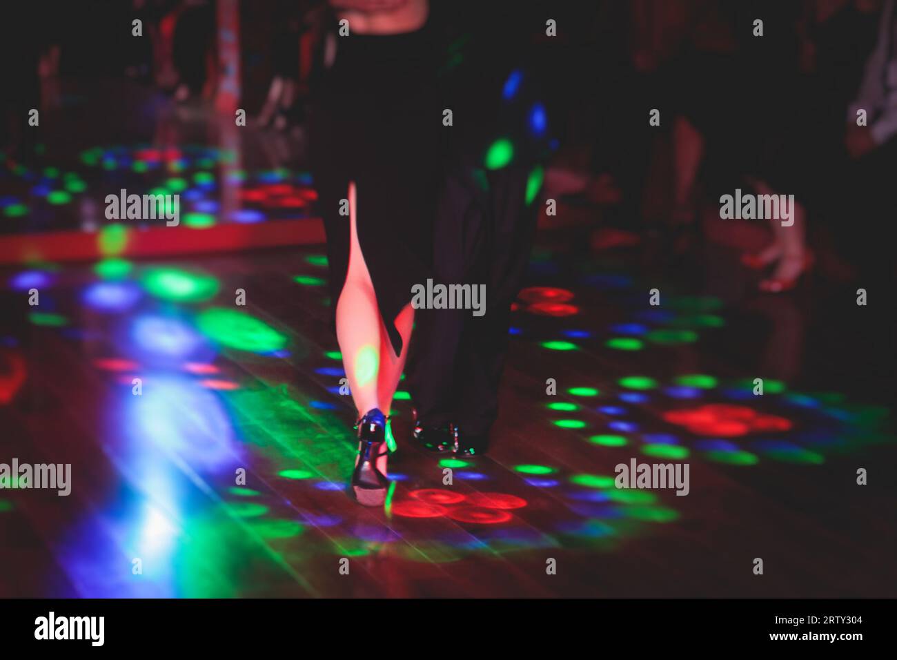 Couples dancing traditional latin argentinian dance milonga in the ...