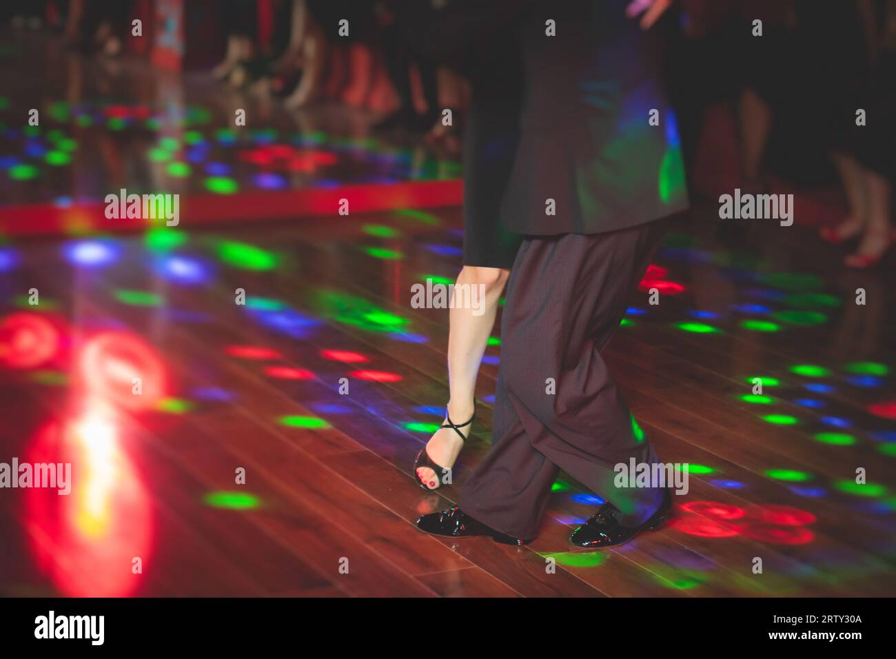 Couples dancing traditional latin argentinian dance milonga in the ...