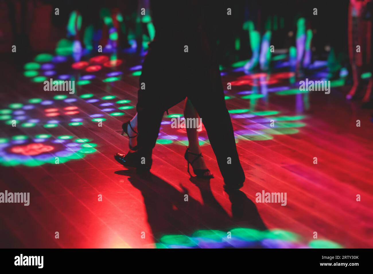 Couples dancing traditional latin argentinian dance milonga in the ...