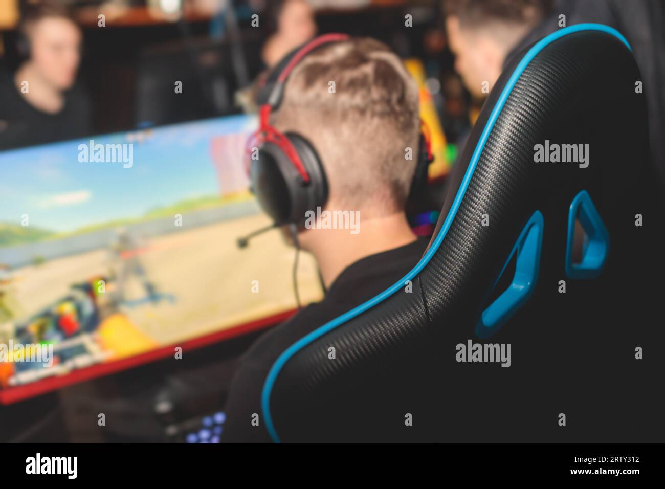 Cyber sport e-sports tournament, team of professional gamers, gamer's ...