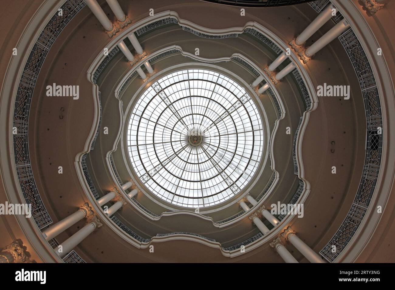 Round Ceiling Skylight Dome Window Structure in Old Buildin Stock Photo ...