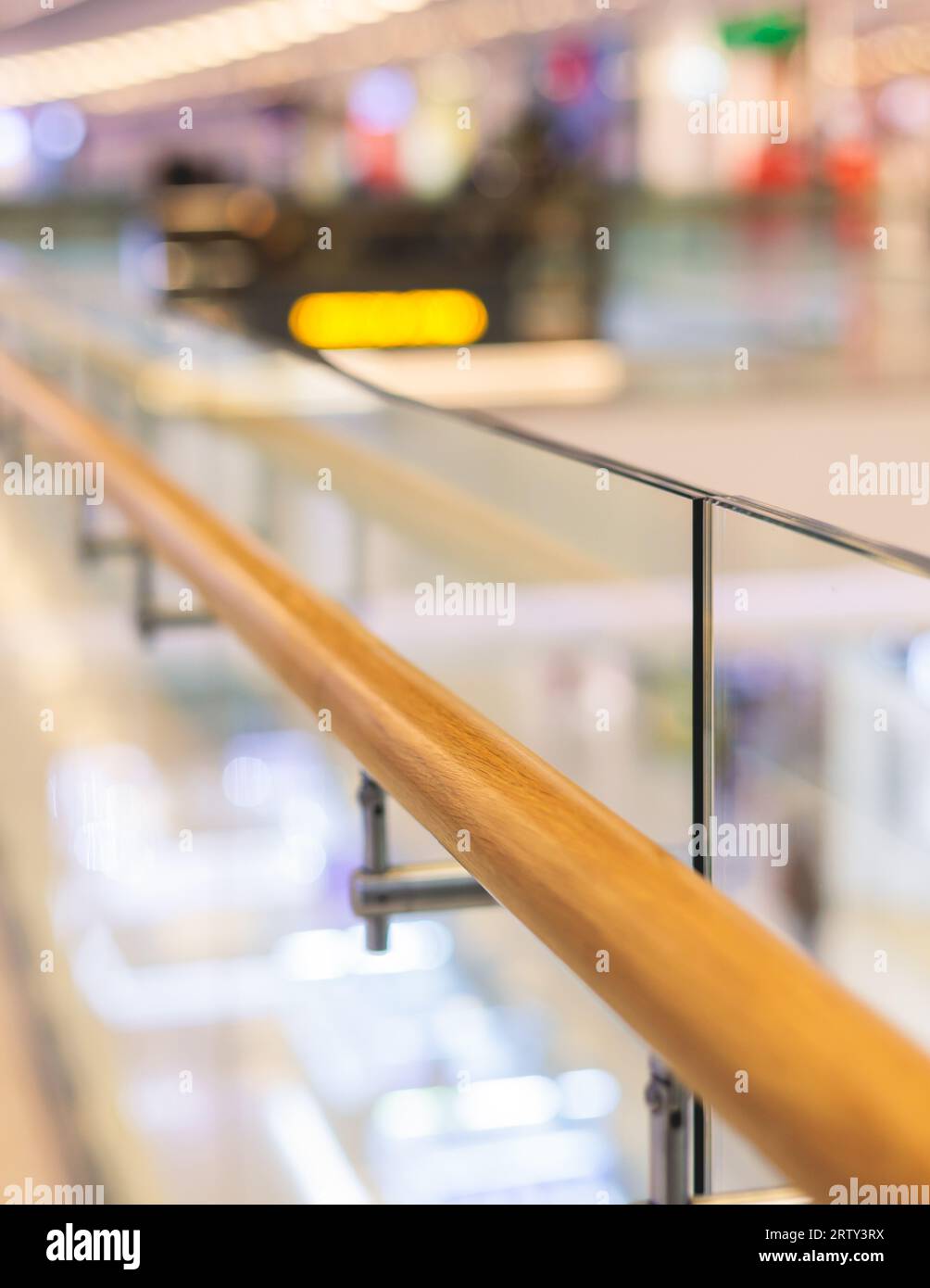 Modern shopping center interior with stores, shops and cafes, new mall ...