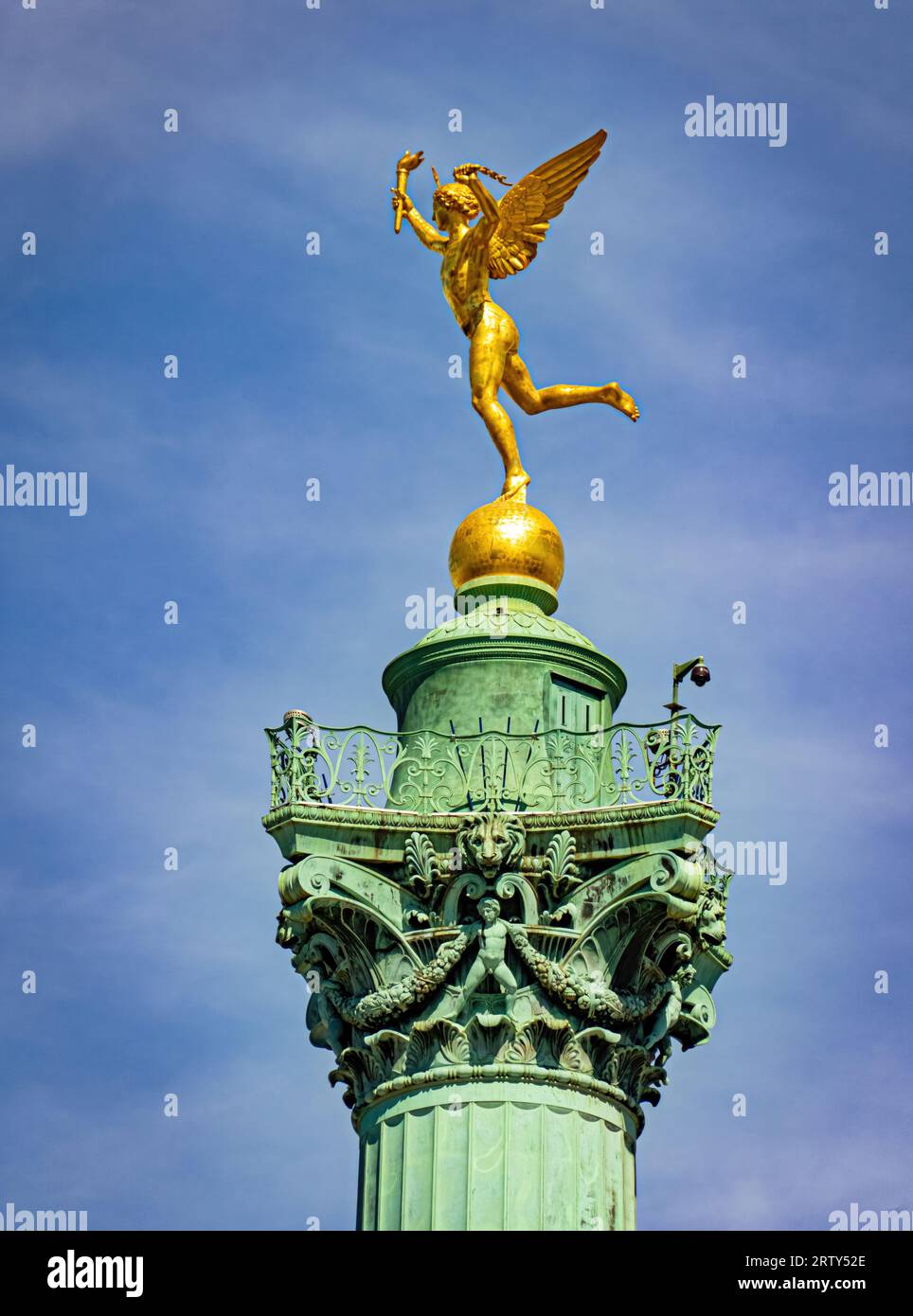 The Column at Bastille Square in Paris Stock Photo - Alamy
