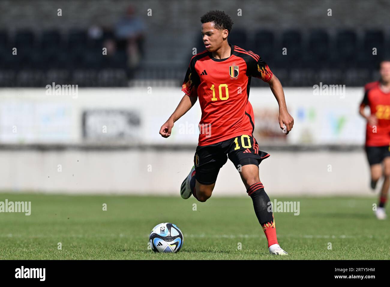 Hasselt, Belgium. 12th Sep, 2023. Ayanda Sishuba (10) of Belgium ...