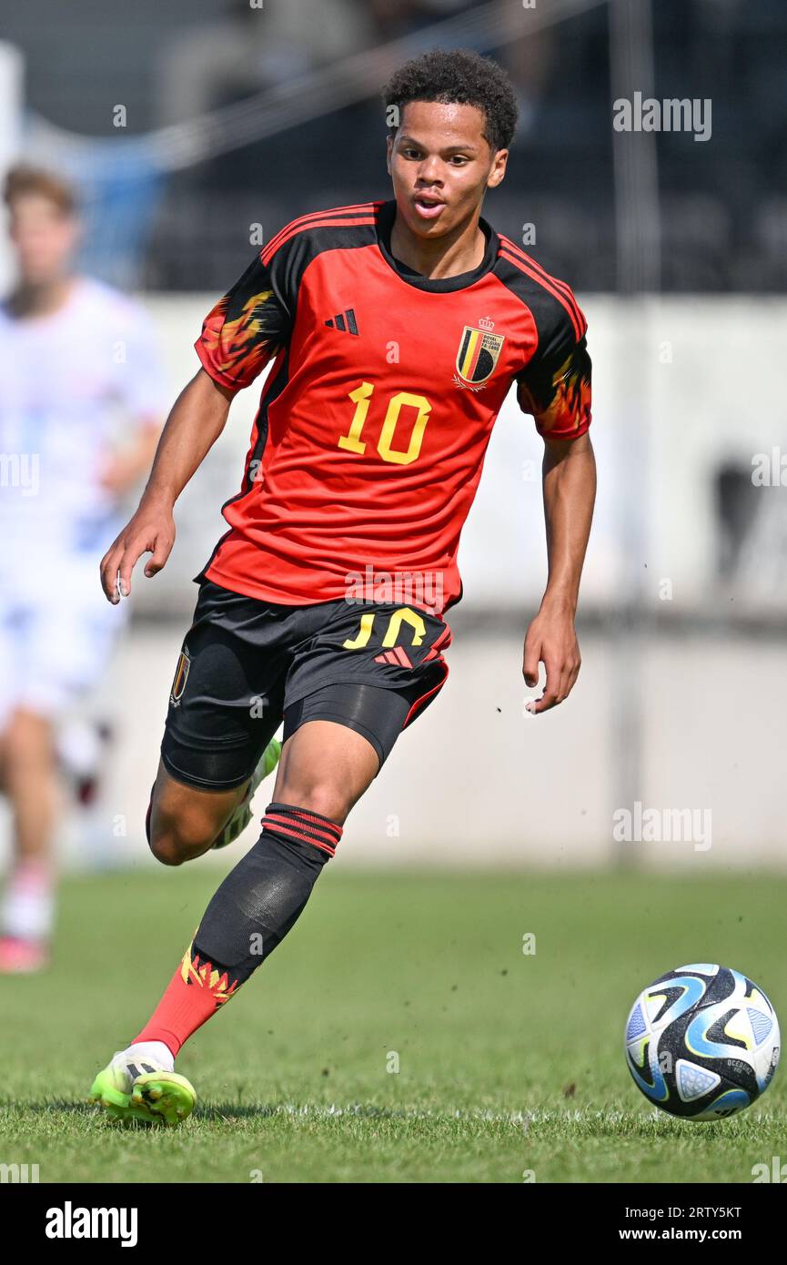 Hasselt, Belgium. 12th Sep, 2023. Ayanda Sishuba (10) of Belgium ...