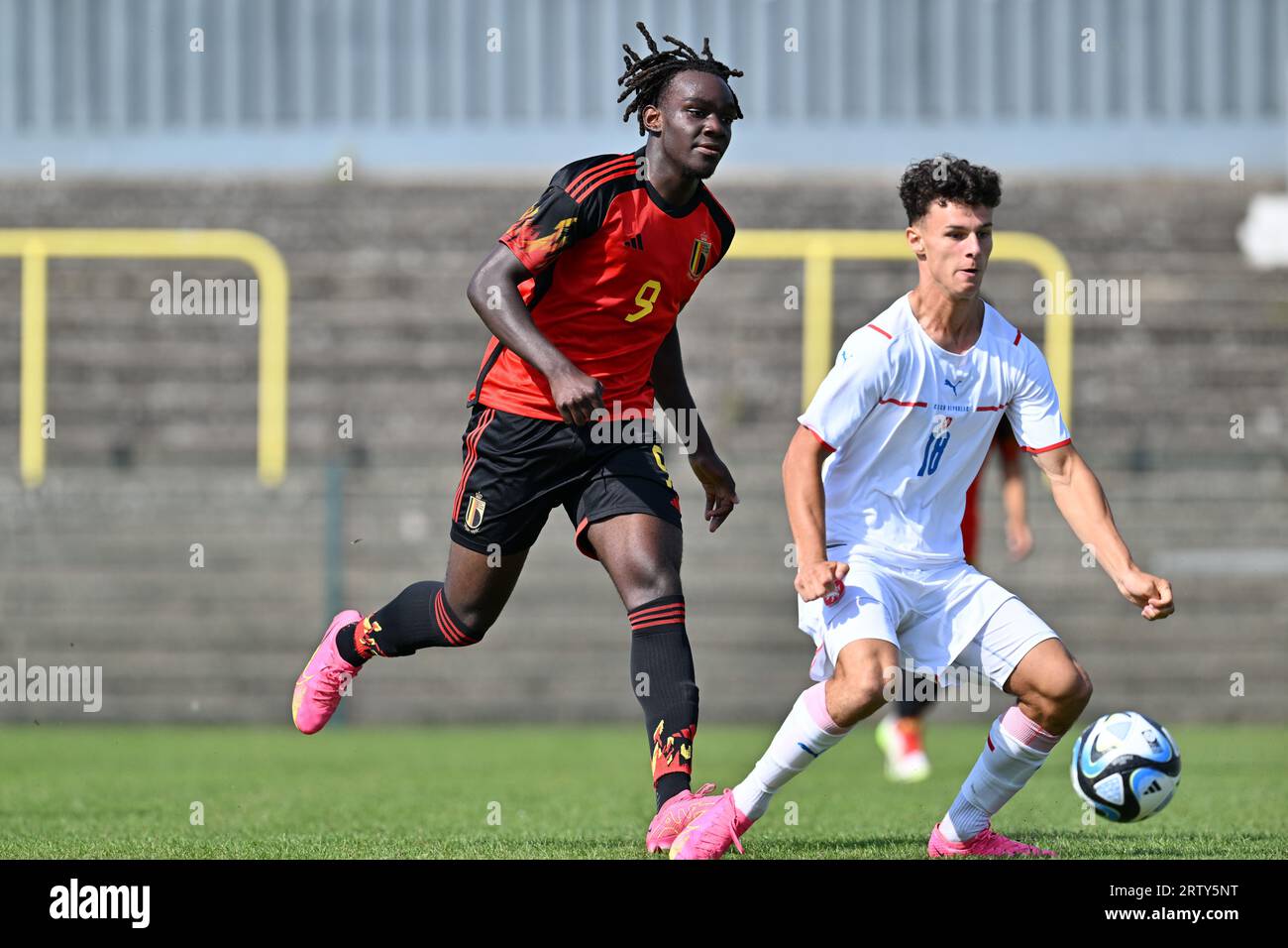 Hasselt, Belgium. 12th Sep, 2023. Frederic Soelle Soelle (9) of Belgium ...