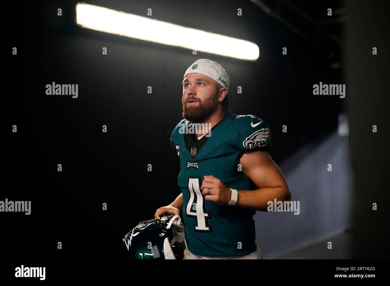 Philadelphia Eagles' Jake Elliott walks off the field before an NFL ...