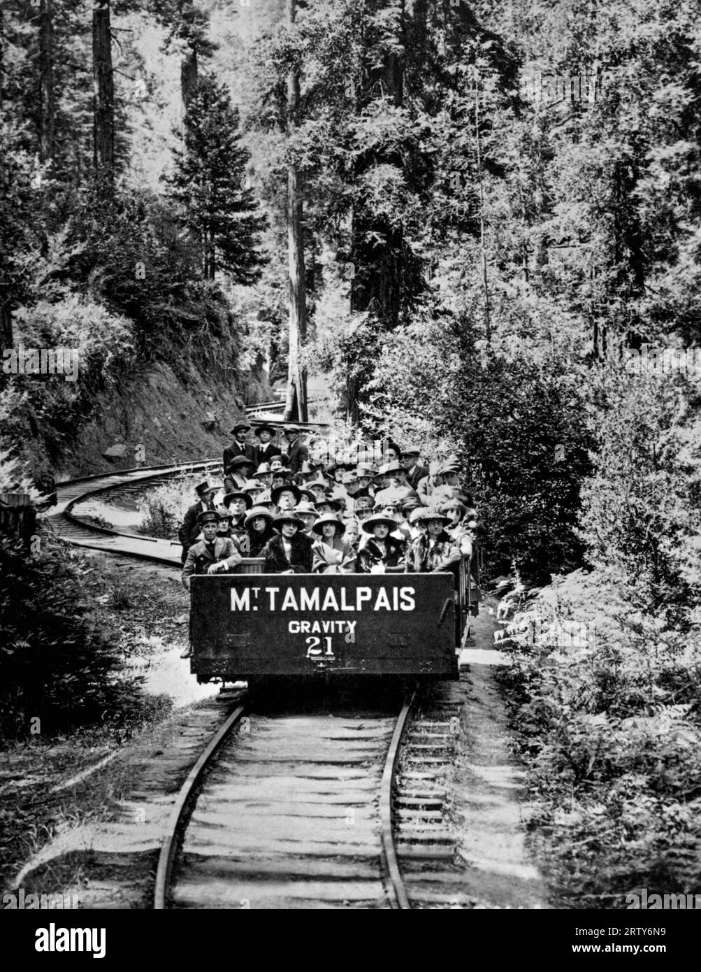 Mill Valley, California: c. 1905. Passengers on the Mt.Tamalpais and ...