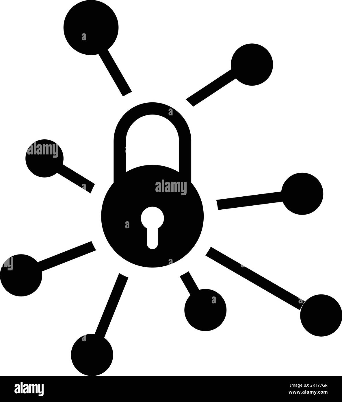 Cyber security icon Black and White Stock Photos & Images - Alamy