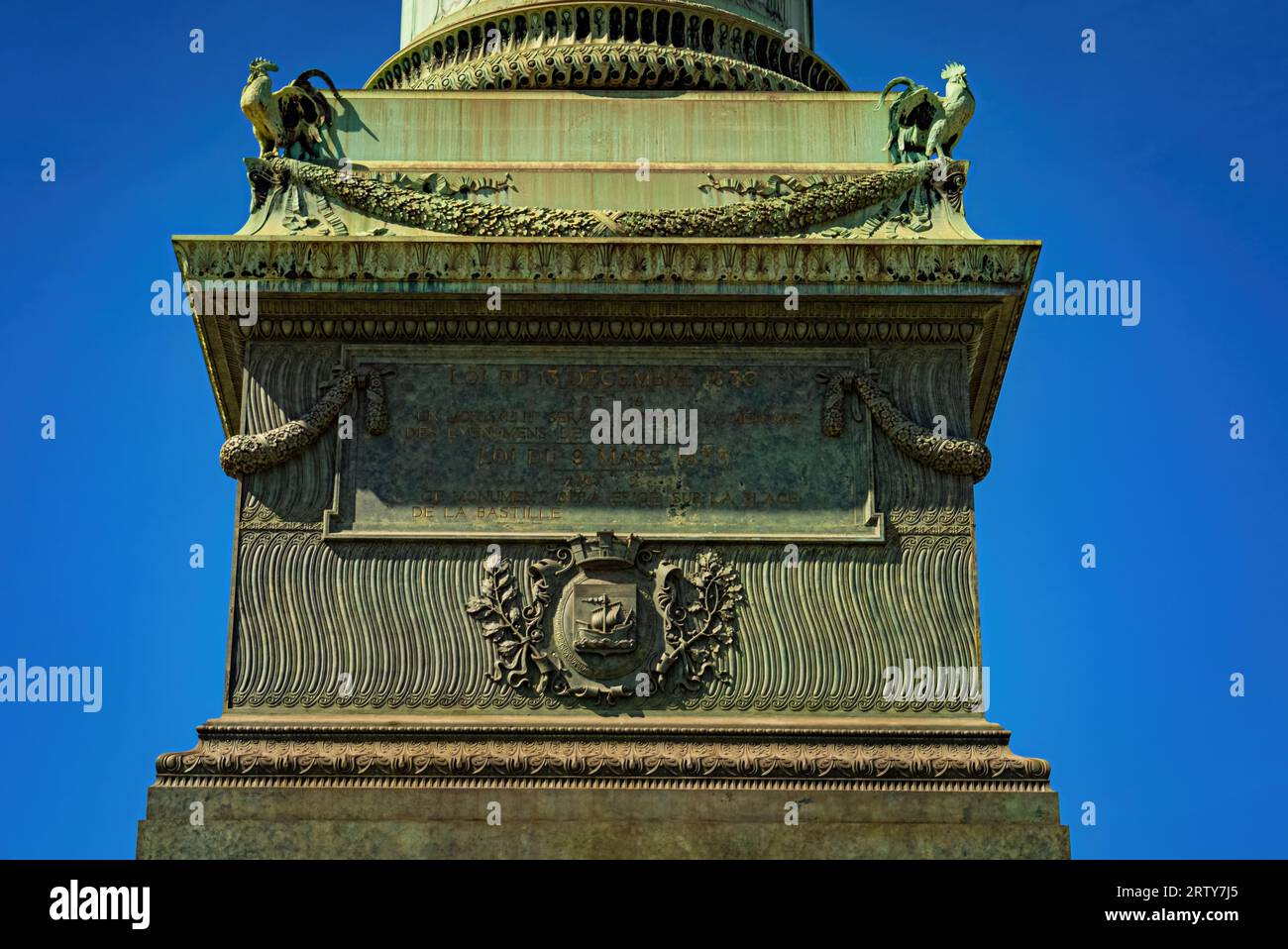 The Column at Bastille Square in Paris Stock Photo - Alamy