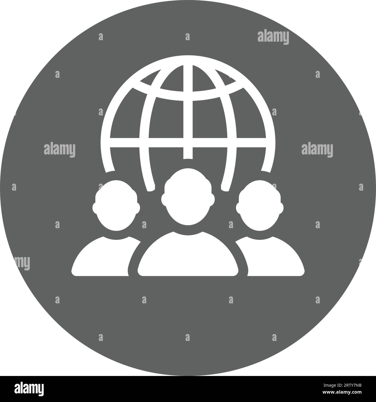 Global team icon Stock Vector Images - Alamy