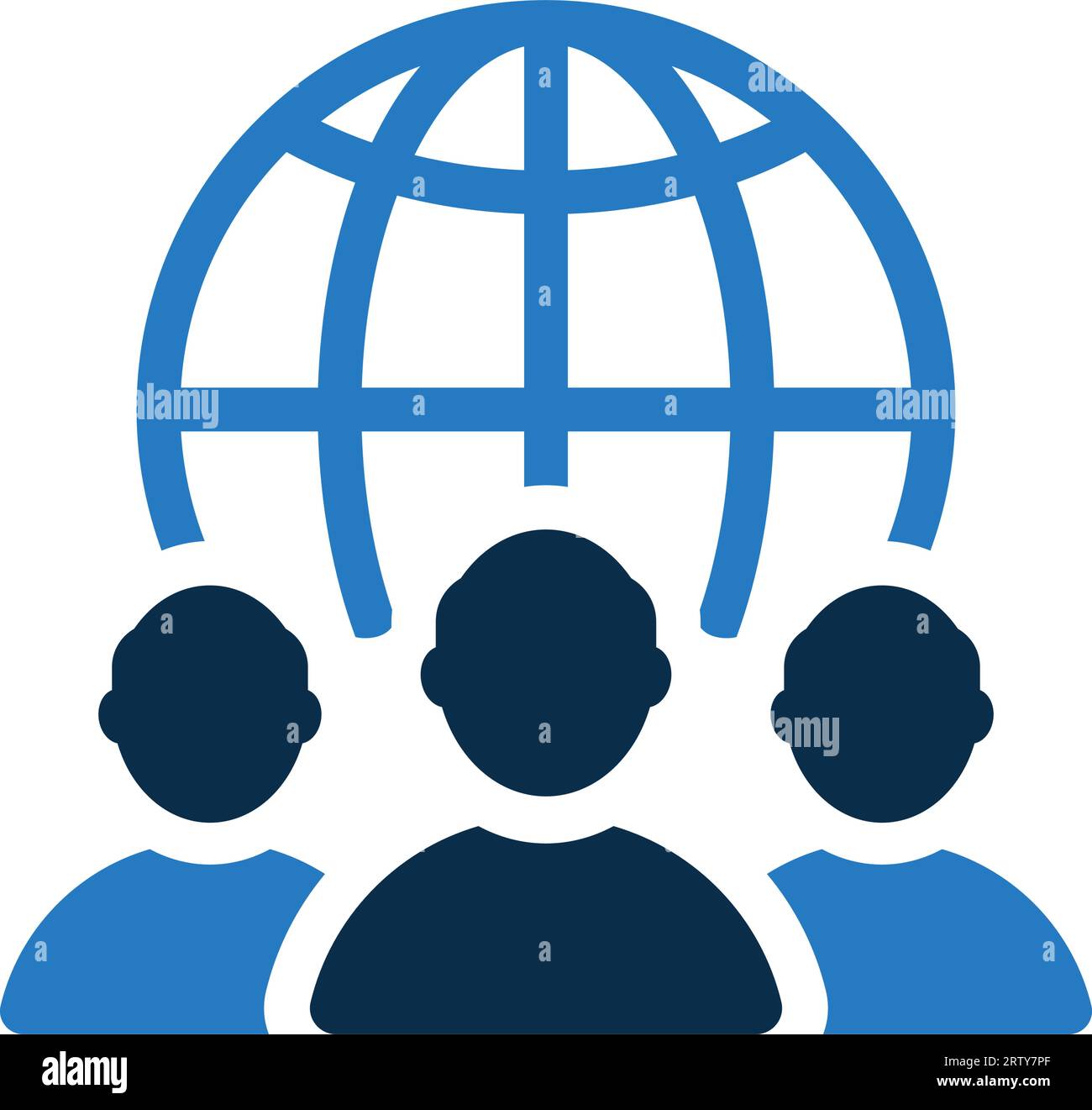 Global team icon Stock Vector Images - Alamy