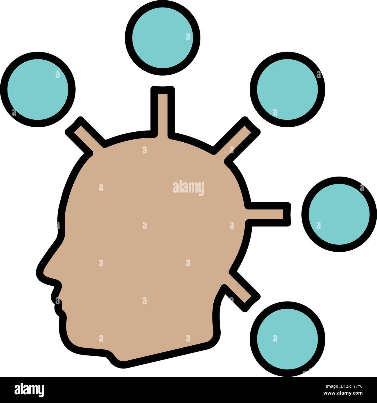 scientific mind Icon. Simple vector illustration for web, print files ...