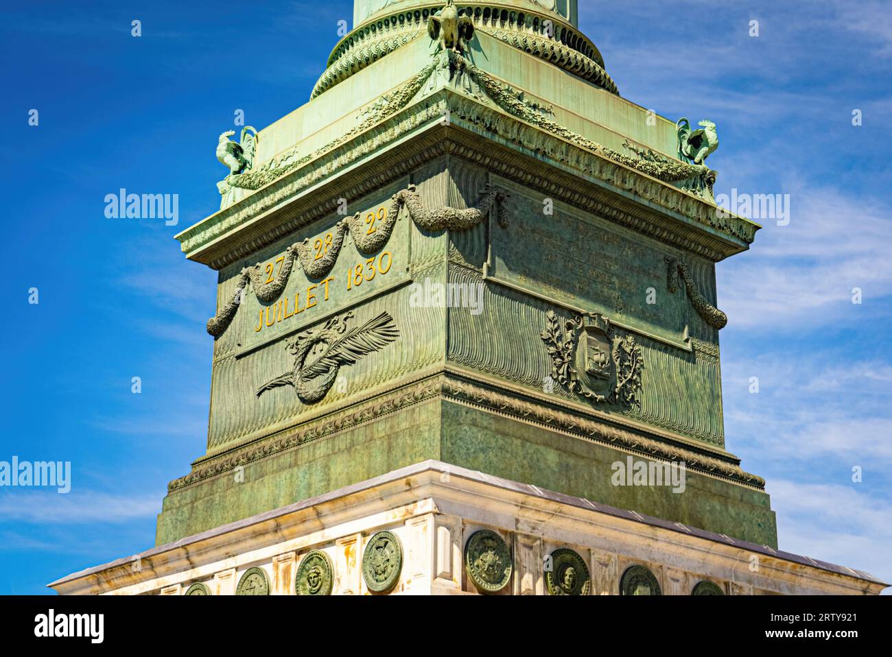 The Column at Bastille Square in Paris Stock Photo - Alamy