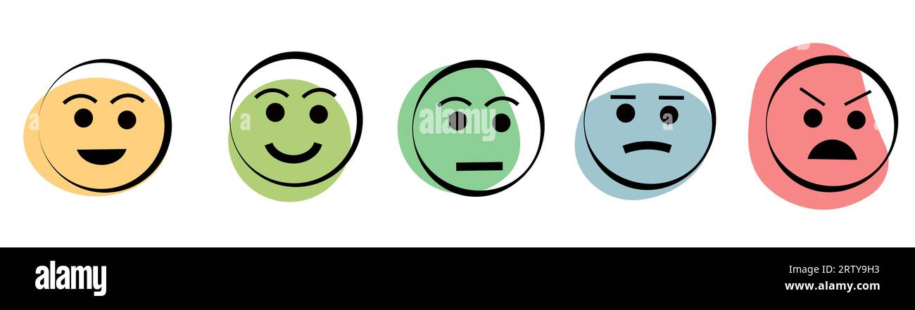 Human emotions. Emoticons on a white background Stock Vector Image ...